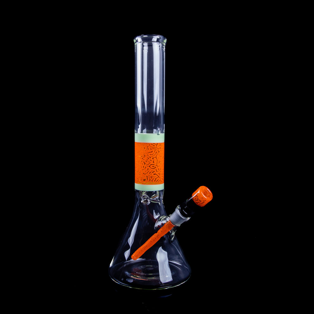 Algae Glass Bong - Orange | Dab Nation